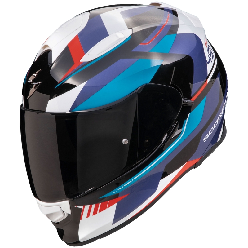 Scorpion EXO-491 Abilis Integralhelm Motorrad schwarz-blau-rot | Motozem.at